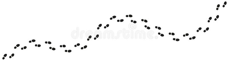 Human Footprints Tracking Path on White Background. Stock Vector ...