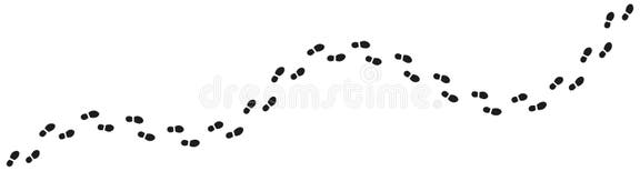 Human Footprints Tracking Path on White Background. Stock Vector ...