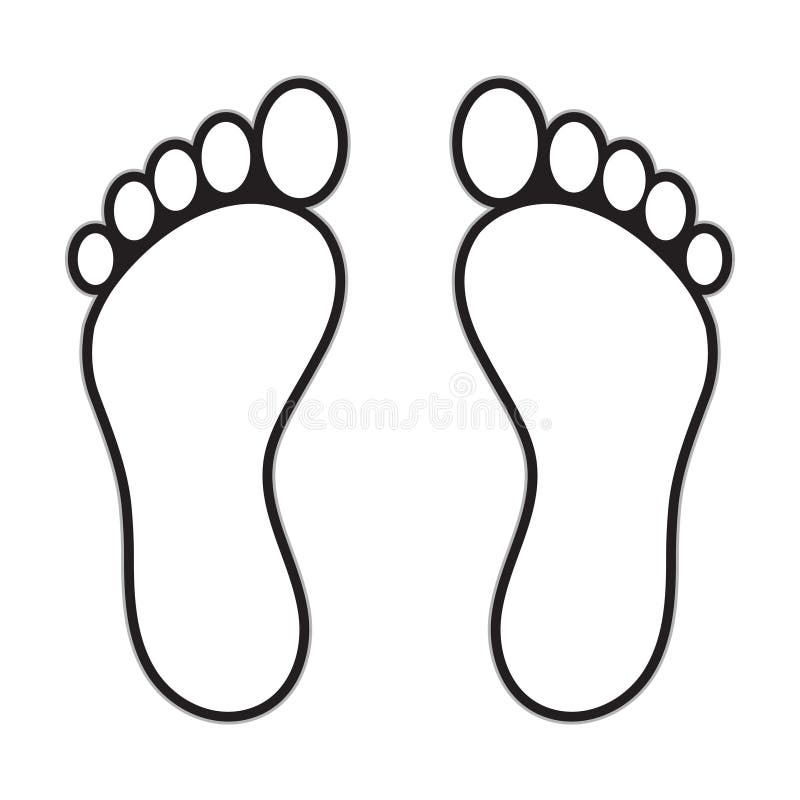 Human Footprints - Vector Stock Illustration Stock Vector ...