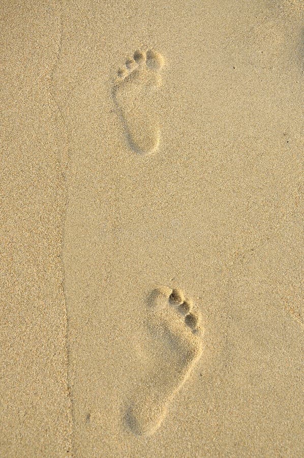 Human Footsteps on the Beach Stock Photo - Image of step, coast: 65739022