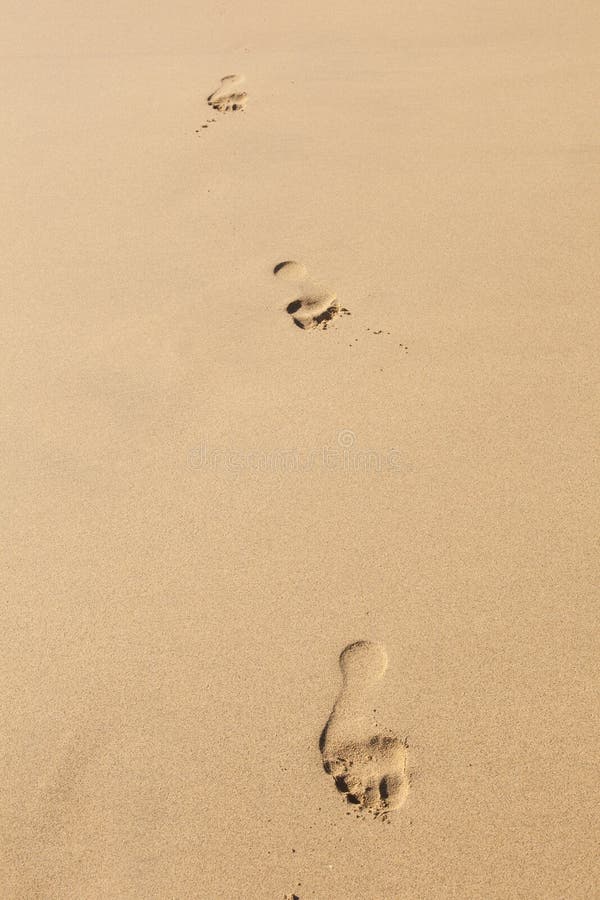 Human Footsteps At The Beach Stock Image - Image of infant, symbol ...