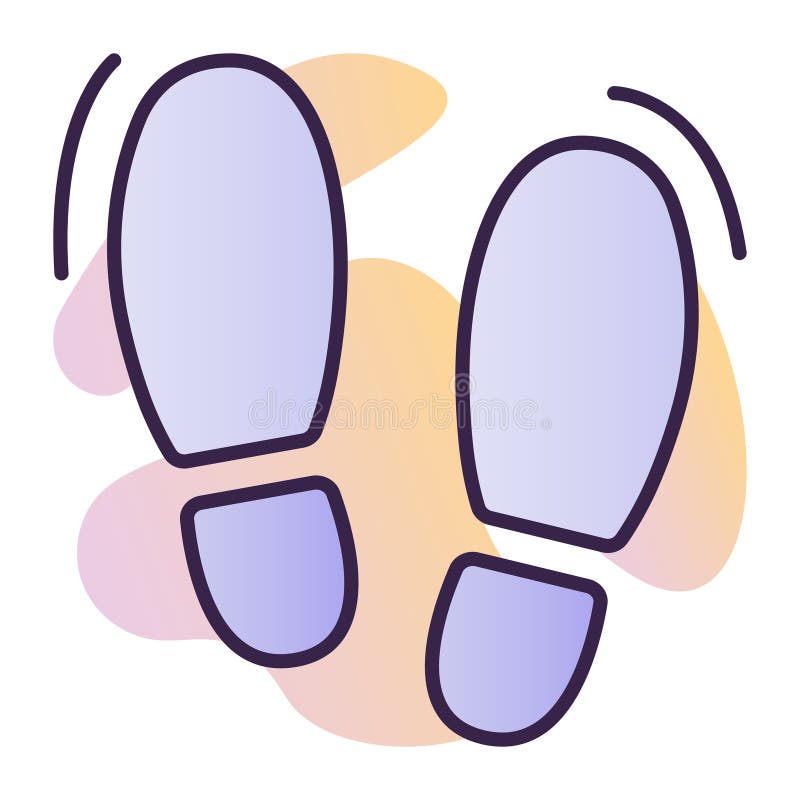 Human Footsteps, Gradient Icon Stock Vector - Illustration of simple, sign: 309634287
