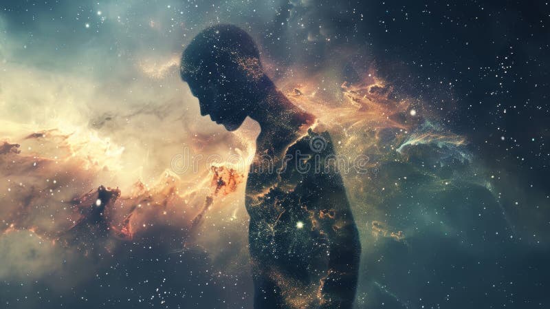 A Human Form Dissolving into Cosmic Dust Exploring the Concept of ...