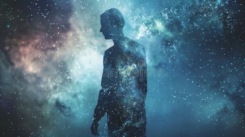 A Human Form Dissolving into Cosmic Dust Exploring the Concept of ...