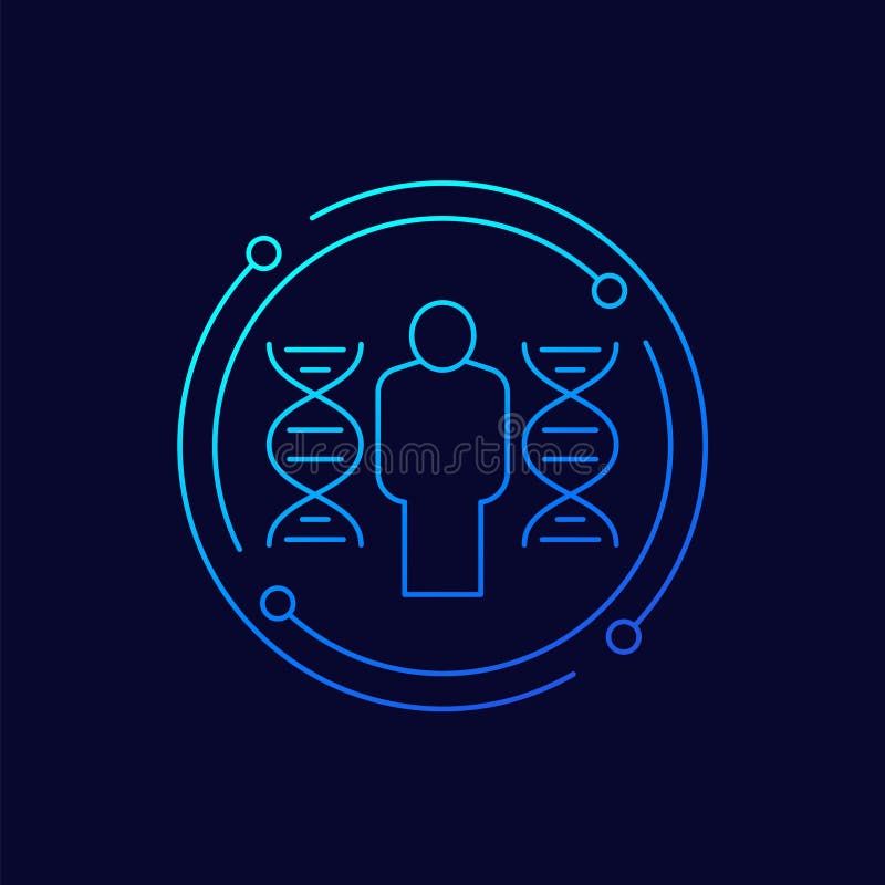 Human Genome, DNA Vector Icon Stock Vector - Illustration of biotech ...