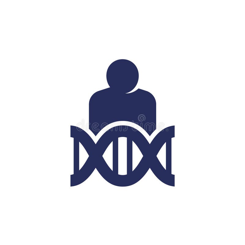 Human genome icon with dna stock vector. Illustration of molecule ...