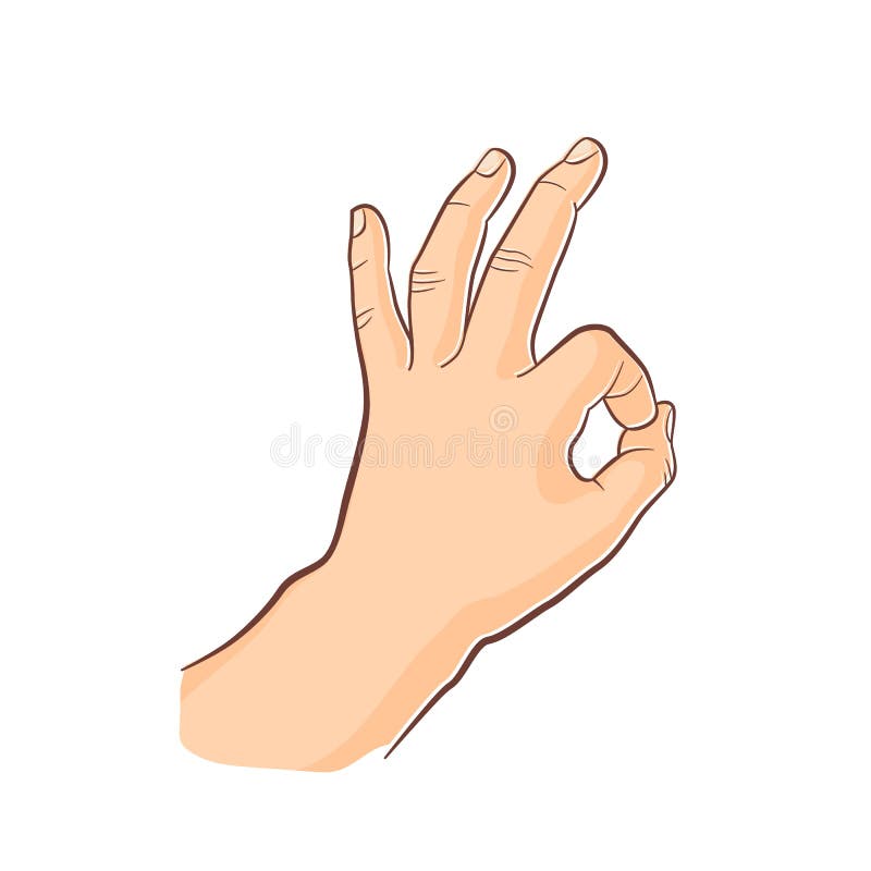 Human Gesture. Fig Sign. Man Hand Isolated on White Background. Stock ...