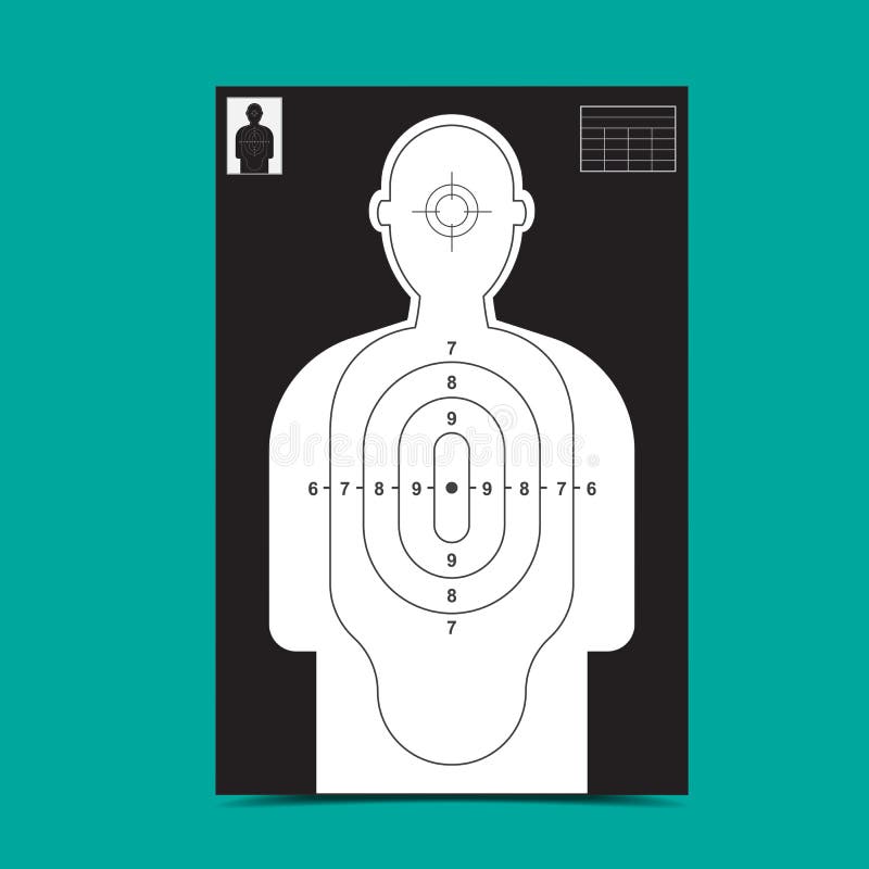 Human gun target. stock illustration. Illustration of firing - 157060783