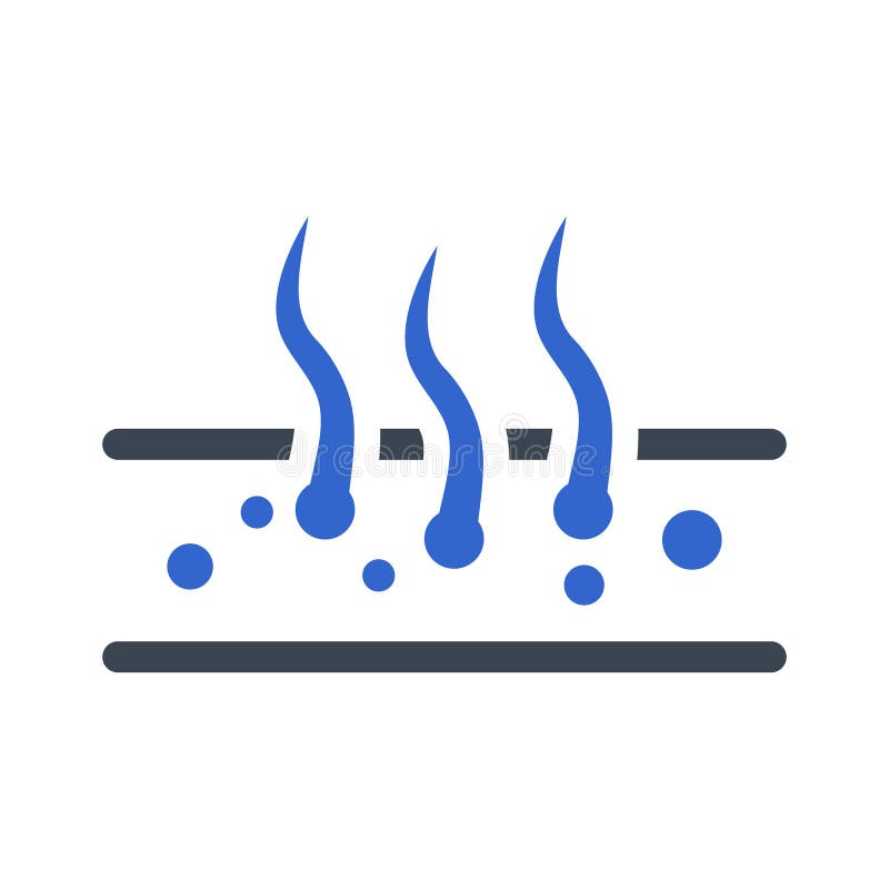 Human hair icon stock vector. Illustration of dermis - 209740108