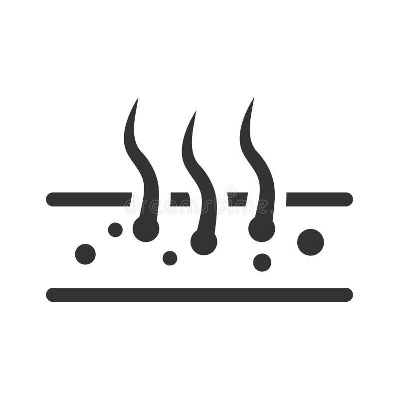 Human hair icon stock vector. Illustration of vector - 209740208