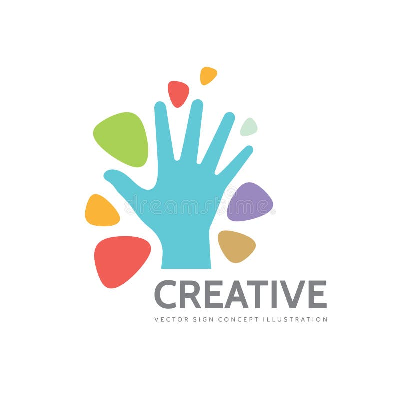 Human Hand - Vector Logo Template Concept Illustration. Creative Sign ...