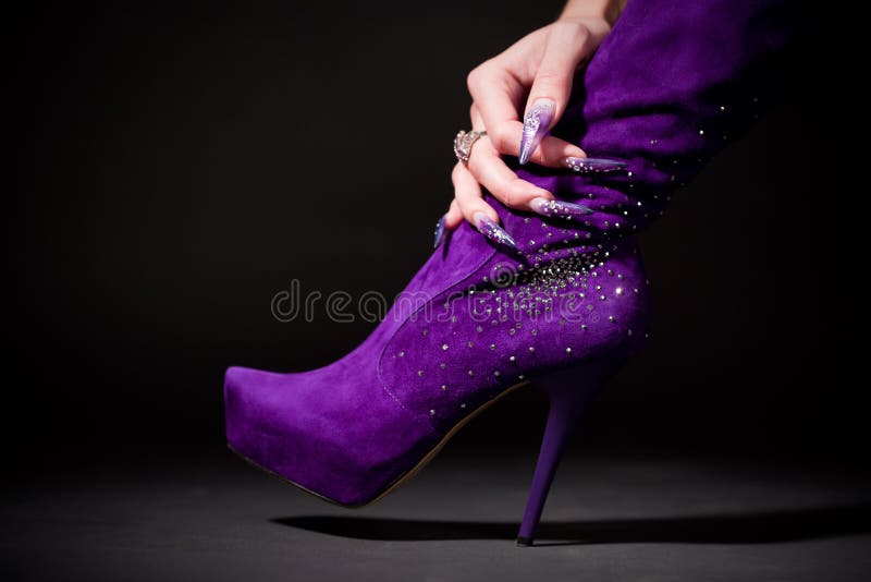 Human Fingers with Long Fingernail Stock Photo - Image of care ...