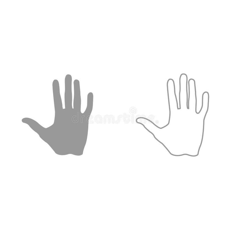 Human Hand Icon Black Color in Circle Stock Vector - Illustration of ...