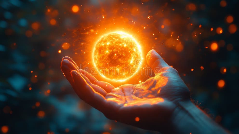 Hand Captures the Phenomenon of a Solar Eclipse Stock Illustration ...
