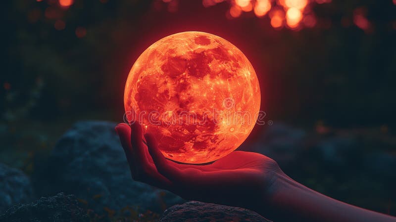 Hand Captures the Phenomenon of a Solar Eclipse Stock Illustration ...