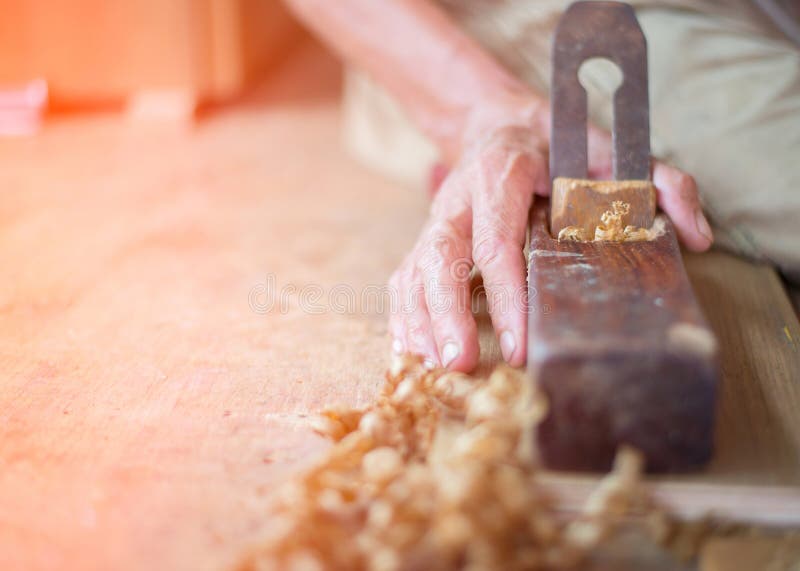 The Human Hand that Carpentry Work with Traditional Stock Photo - Image ...