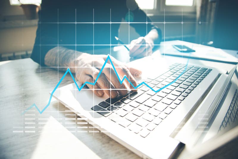 Human Hand and Computer Keyboard Stock Image - Image of screen, touch ...