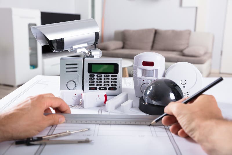 Human Hand Drawing Blueprint Stock Photo - Image of drawing, interior ...