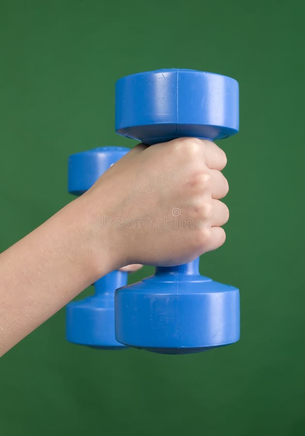 Human hand and dumbbell stock image. Image of strength - 11771139