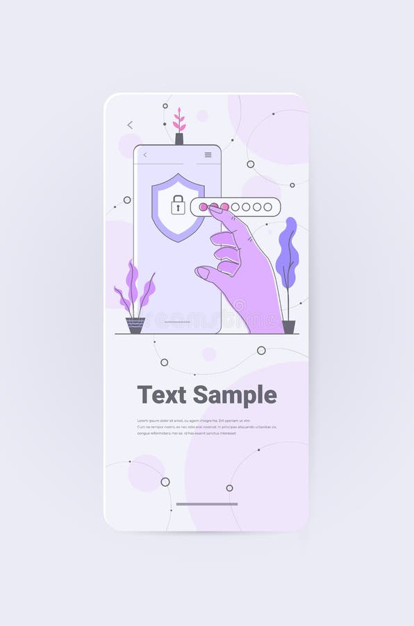 Human Hand Entering Passcode on Smartphone with Protection Shield ...