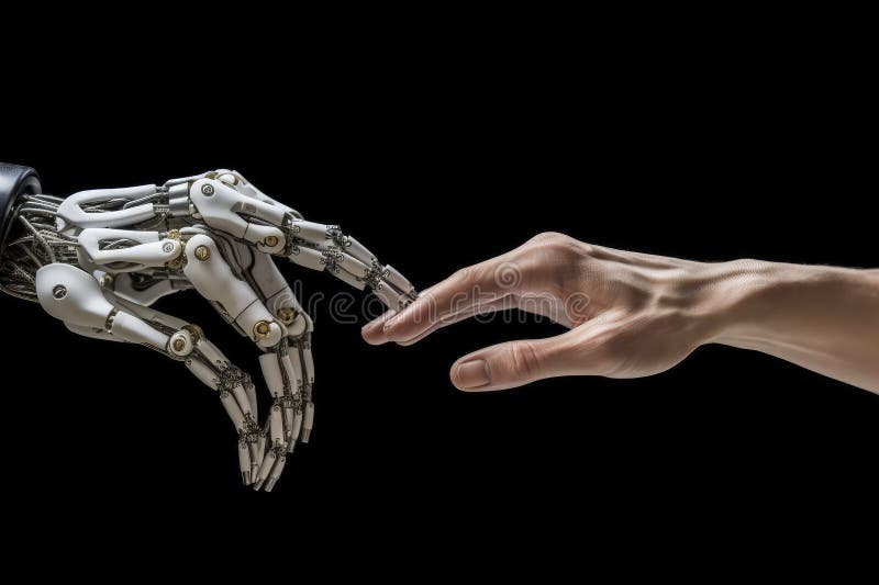 Human-Machine Connection stock illustration. Illustration of interface ...