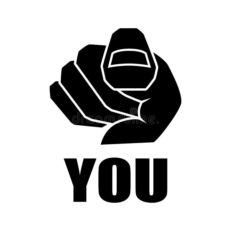 Human Hand Pointing Vector Illustration Stock Vector - Illustration of ...