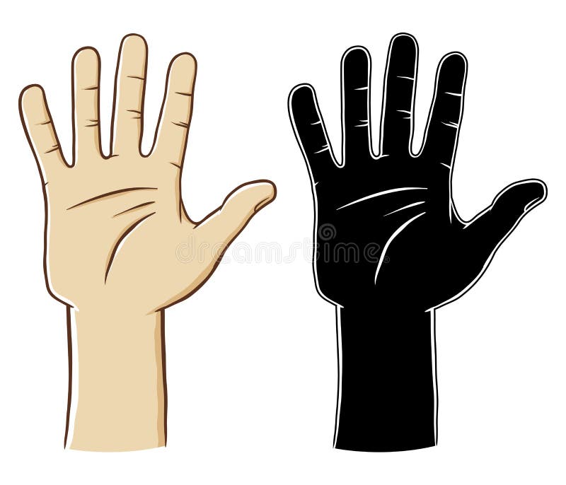 Human Hand Gesture Sign Number Five Stock Vector - Illustration of ...