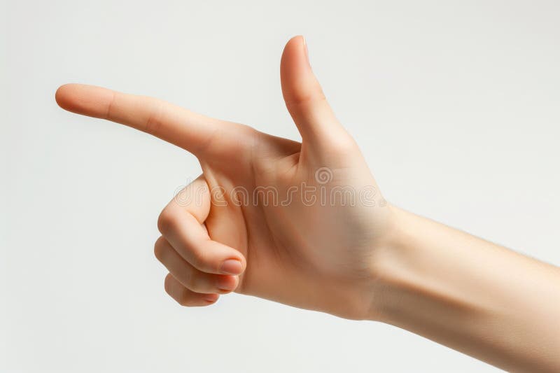 Human Hand Gesture on White Background Stock Photo - Image of finger ...
