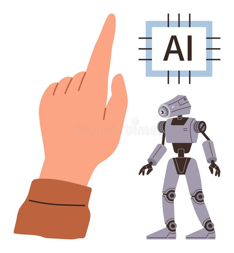 Ai Robot Hand Gestures Stock Illustrations – 196 Ai Robot Hand Gestures ...