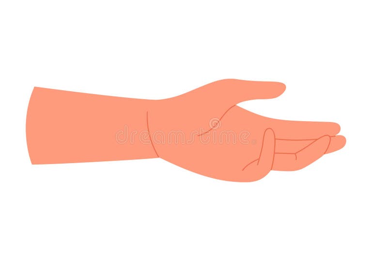 Human Hand in Giving or Taking Gesture, Support and Help Emblem Stock ...