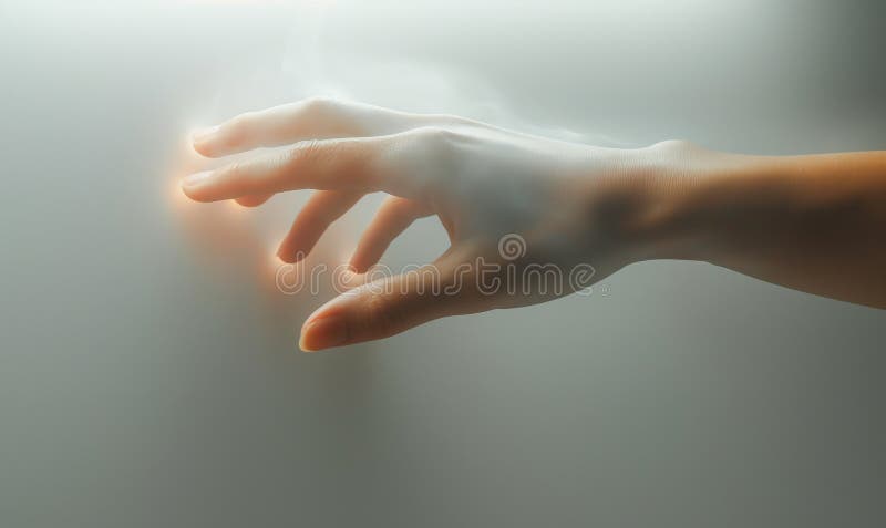 Hand Glowing Emitting Application Icons Stock Image - Image of icons ...