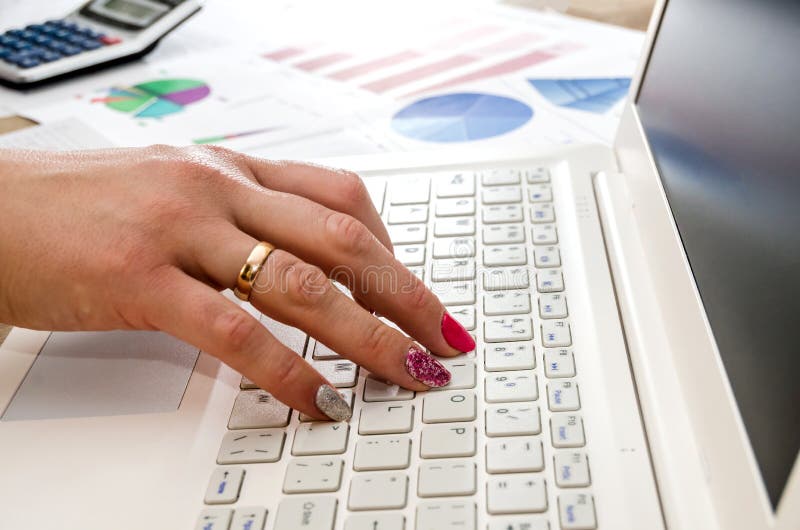 Human Hand Graphics Computer - Close Up Stock Image - Image of graph ...