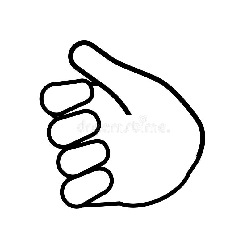 Human hand hold something stock illustration. Illustration of pictogram ...