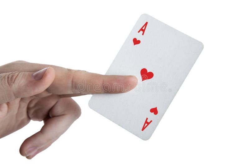 Human Hand Holding the Ace of Hearts Stock Photo - Image of concept ...