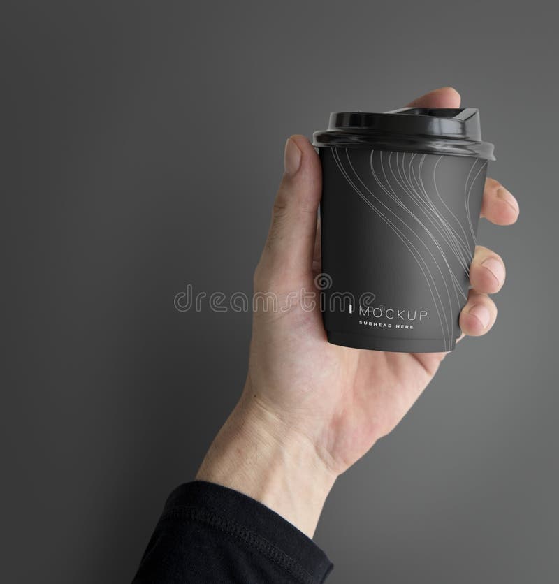 Human Hand Holding Coffee Cup Morning Drinks Stock Photo - Image of ...