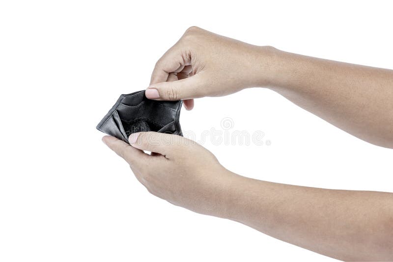 Human Hand Holding an Empty Wallet Stock Image - Image of credit ...