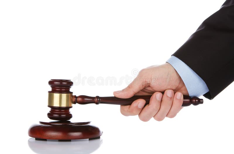 Arrested man and gavel stock image. Image of crook, handcuffs - 10600005