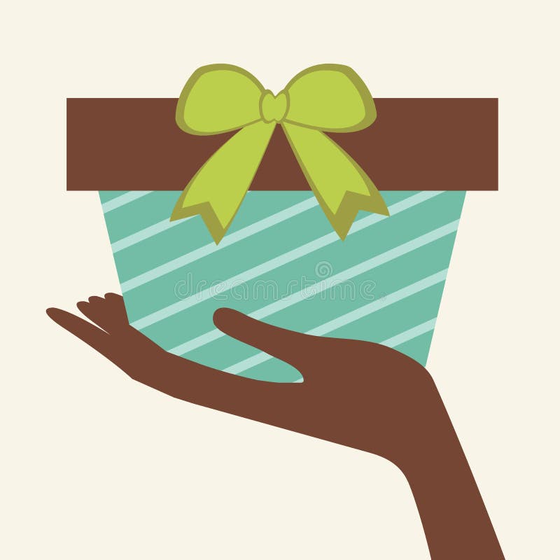 Human Hand Holding Gift Box Stock Vector - Illustration of elegance ...
