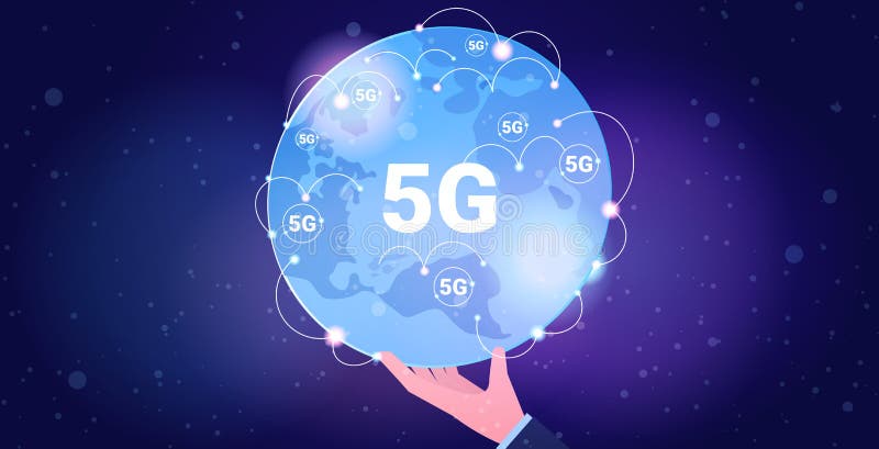Human Hand Holding Globe 5G Online Communication Global Network ...
