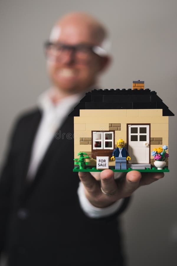 Human Hand Holding House with Fore Sale Text Stock Image - Image of ...