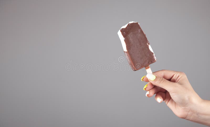 Human Hand Holding Ice Cream Stock Image - Image of fresh, holding ...