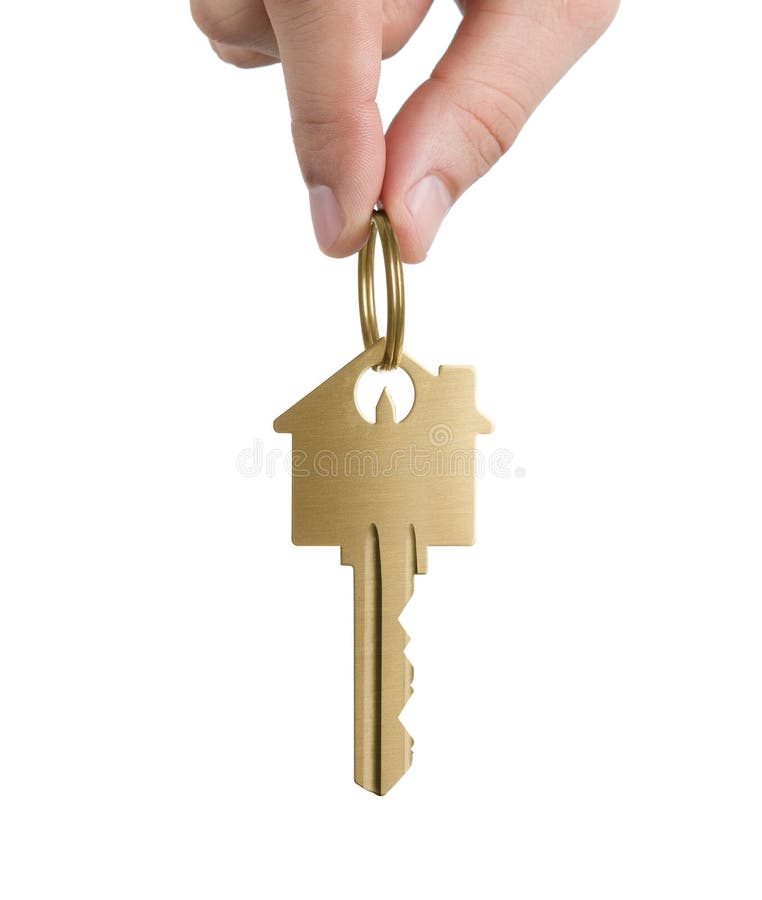 Person Hand Holding House Key Stock Photo - Image of apartment, focus ...