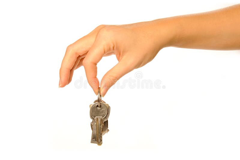 Human hand holding keys stock image. Image of giving - 16823677
