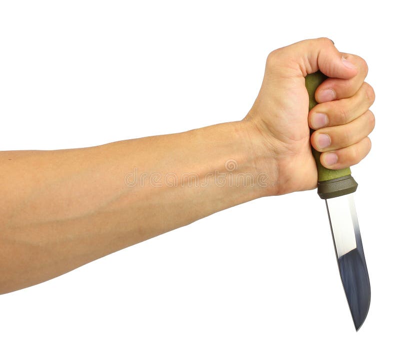 Human Hand Holding the Knife Stock Image - Image of metal, weapon: 31413961