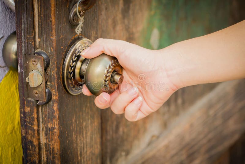 The Human Hand Holding the Lock Stock Photo - Image of rusty, outdoors ...