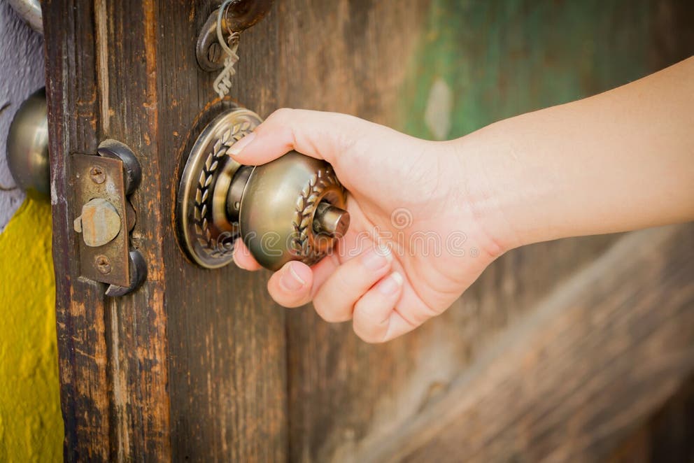 The Human Hand Holding the Lock Stock Photo - Image of rusty, outdoors ...