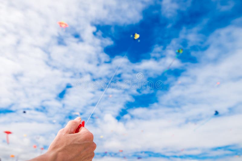 Launching kite in sky stock image. Image of launch, force - 117201955