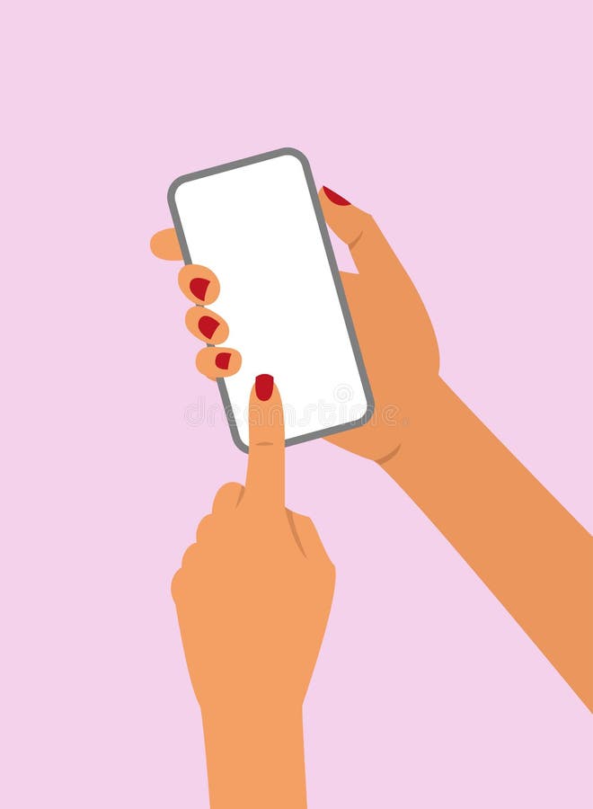 Girl Hand Holding Iphone Stock Illustrations – 73 Girl Hand Holding ...