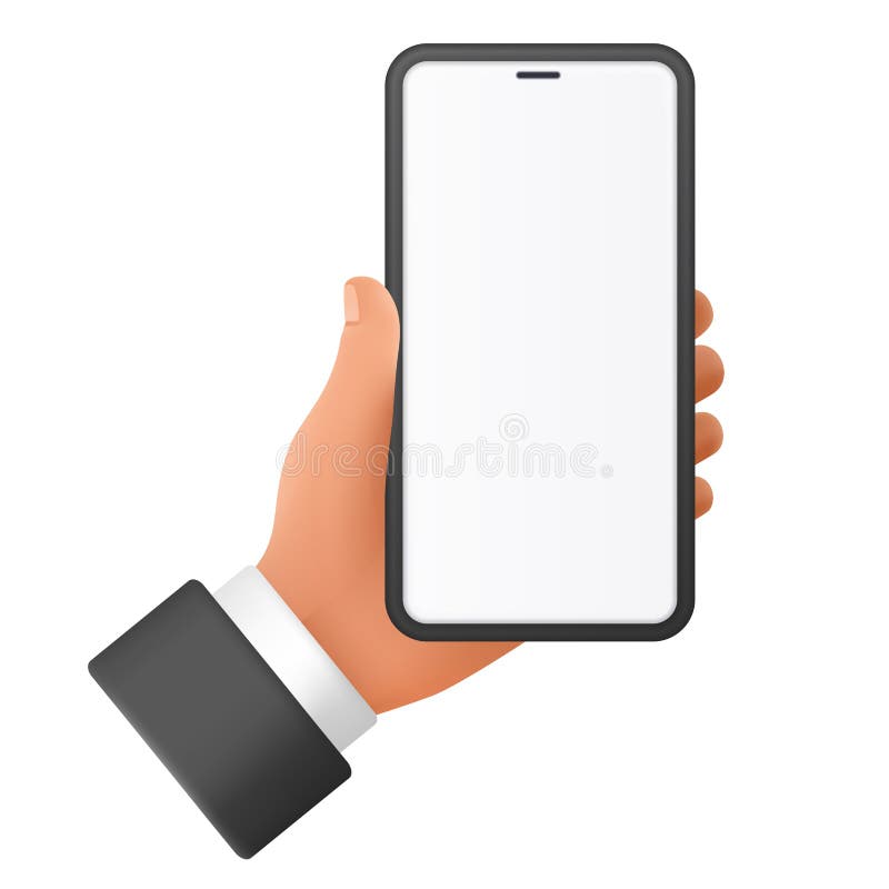 Human Hand Holding a Smartphone Stock Vector - Illustration of smart ...