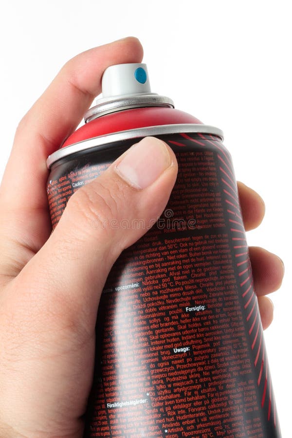 Human Hand Holding a Spray Cans Stock Photo - Image of drawing ...